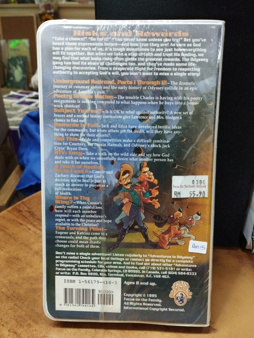 (VHS) Adventures in Odyssey : Risks and Rewards, Hobbies & Toys, Music ...