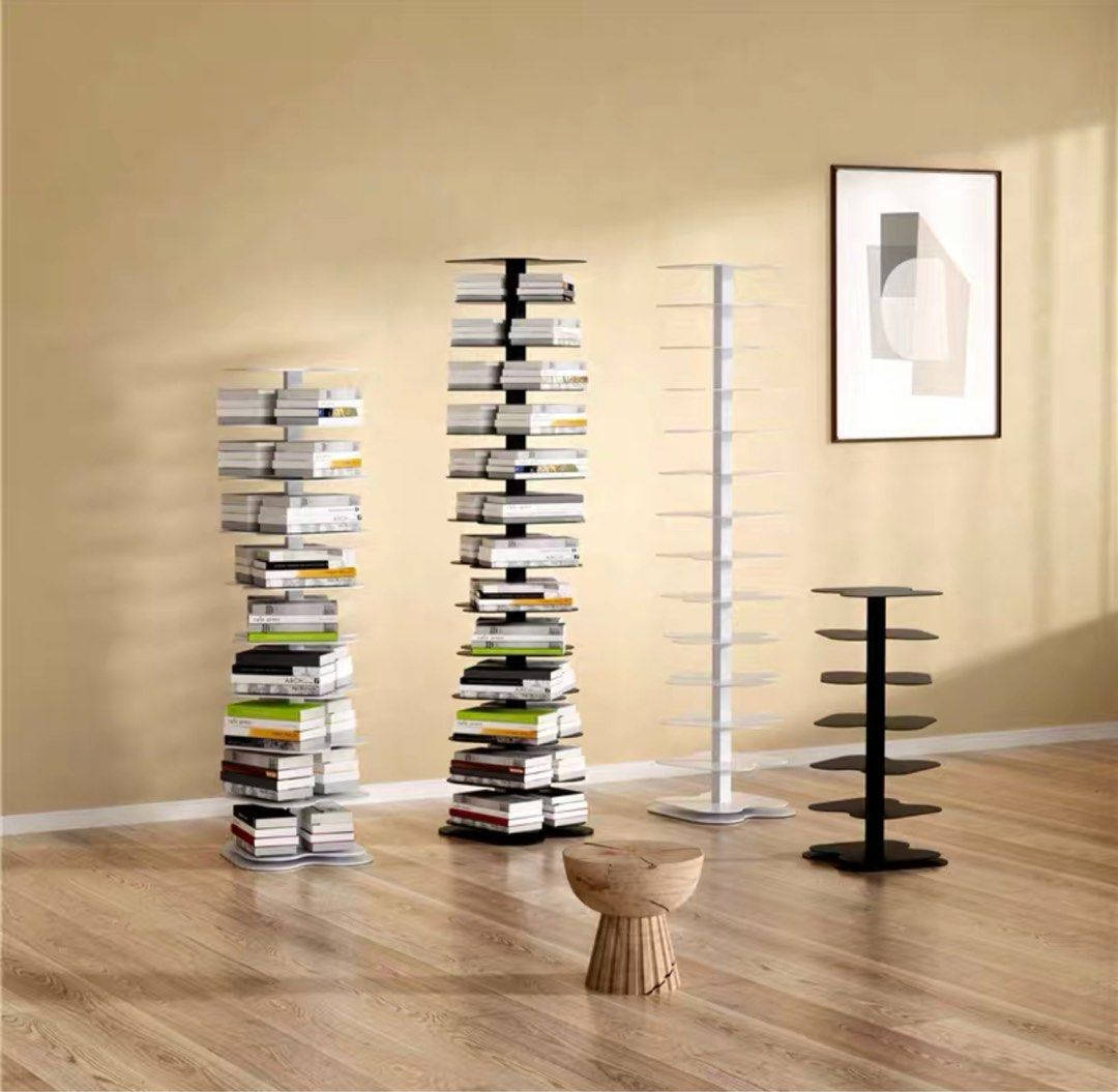 VICREN Tall Abstract Bookshelf, Furniture & Home Living, Furniture ...