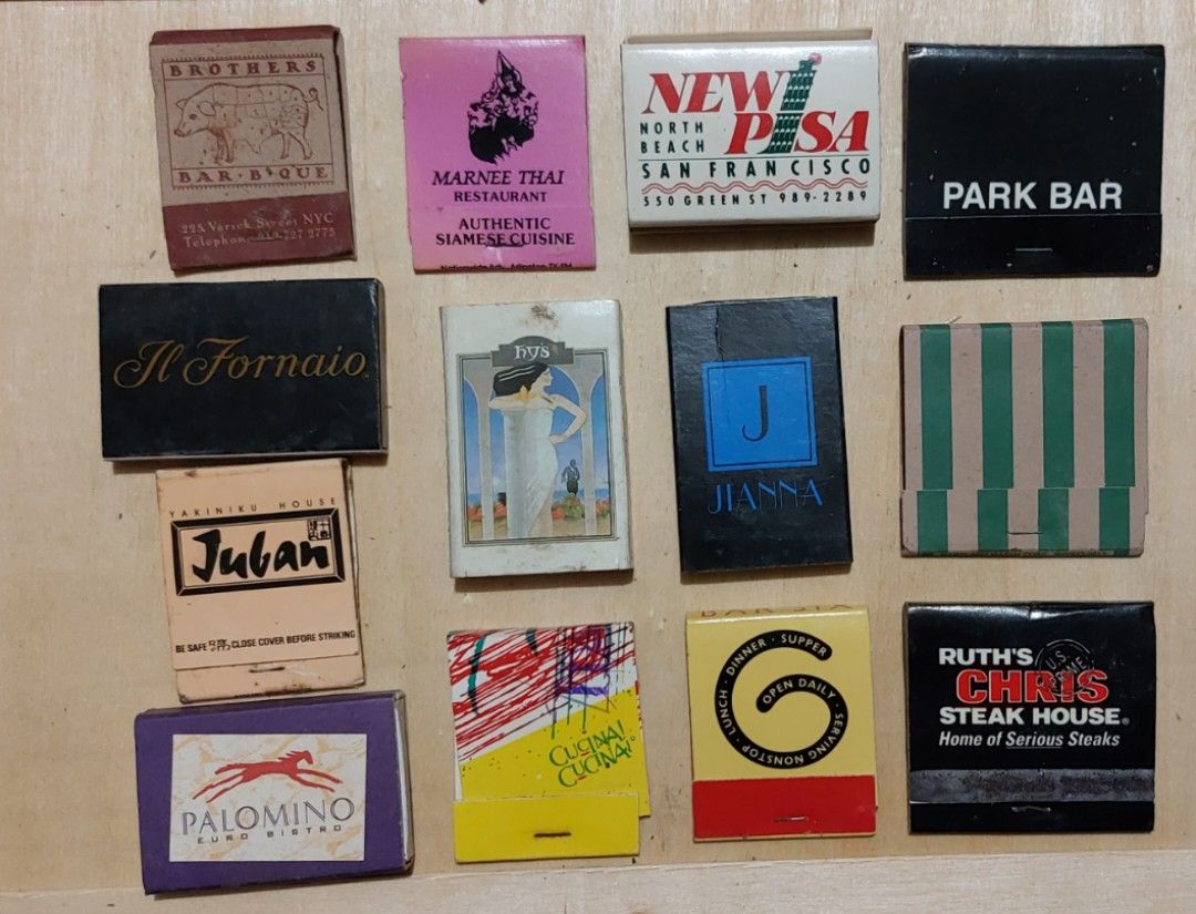 Vintage Collectible Souvenir Hotel Inns Restaurants Bars Cafe Matches ...