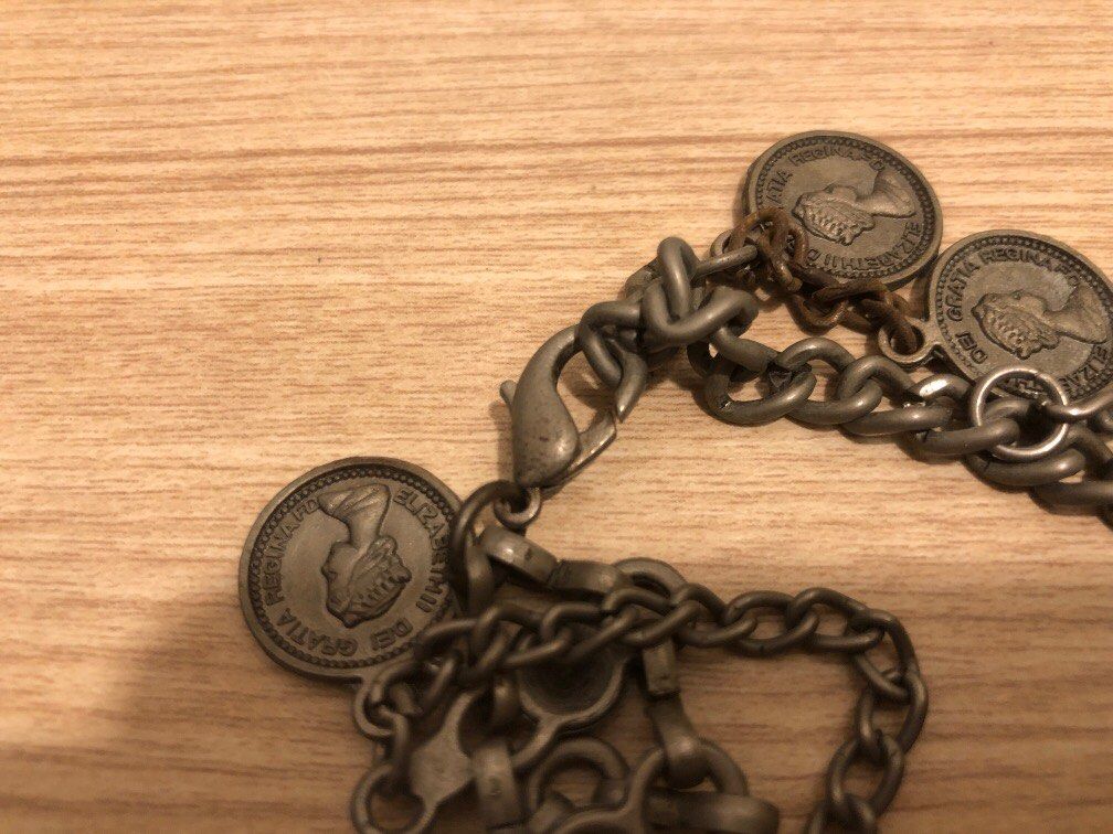 Vintage Silver Metal Queen Elizabeth II Coin Belly Dance Waist Chain ...