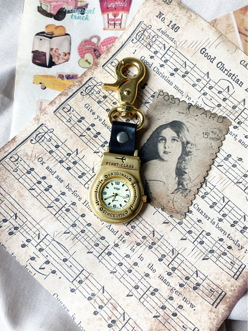 Vintage Volga Glow In The Dark Keychain Watch, Women's Fashion, Watches ...