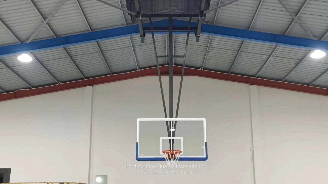 Wall-Braced Stationary Ceiling Hung Basketball Backstop on Carousell