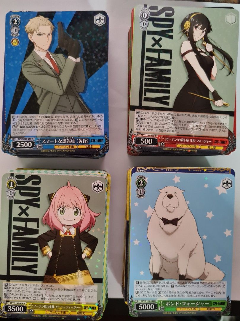 Weiss schwarz Spy x family, Hobbies & Toys, Toys & Games on Carousell