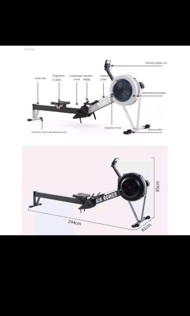 Wind rowing machine - concept 2 alike, Sports Equipment, Exercise ...