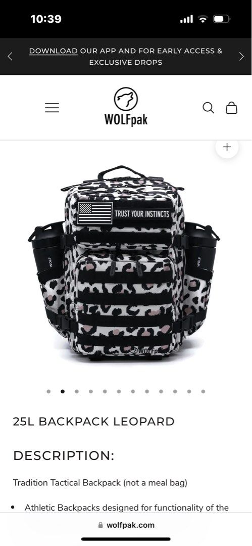 Wolfpack 25L backpack, Men's Fashion, Bags, Backpacks on Carousell