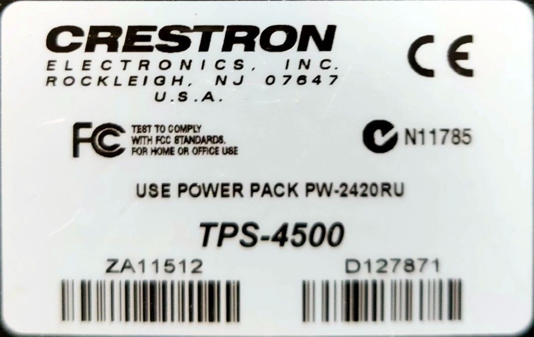 WOLFVISION Visualizer,CRESTRON 12 inch TPS -4500 Tilt Touchpanel,NG ...