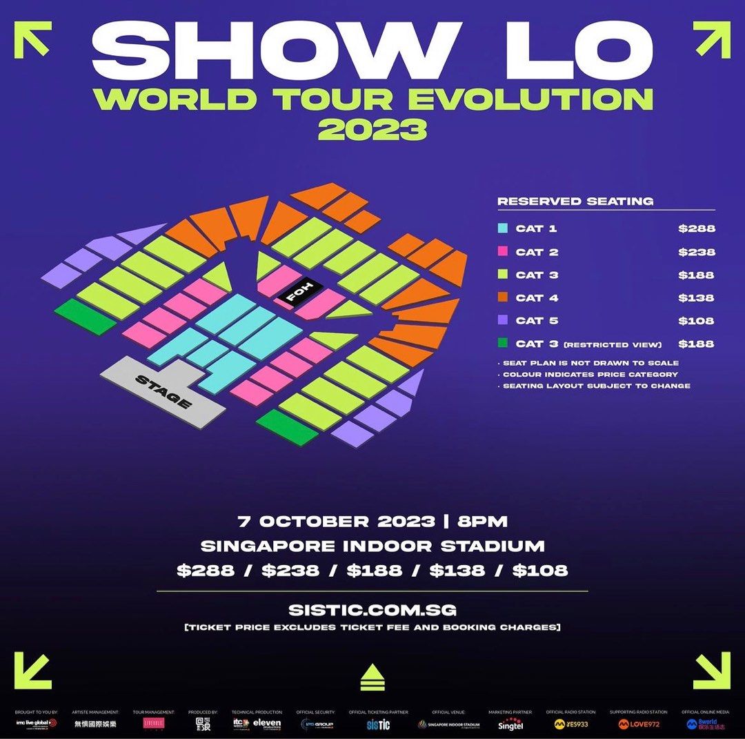 WTS Show Lo World Tour evolution 2023 Singapore Concert Ticket, Tickets ...
