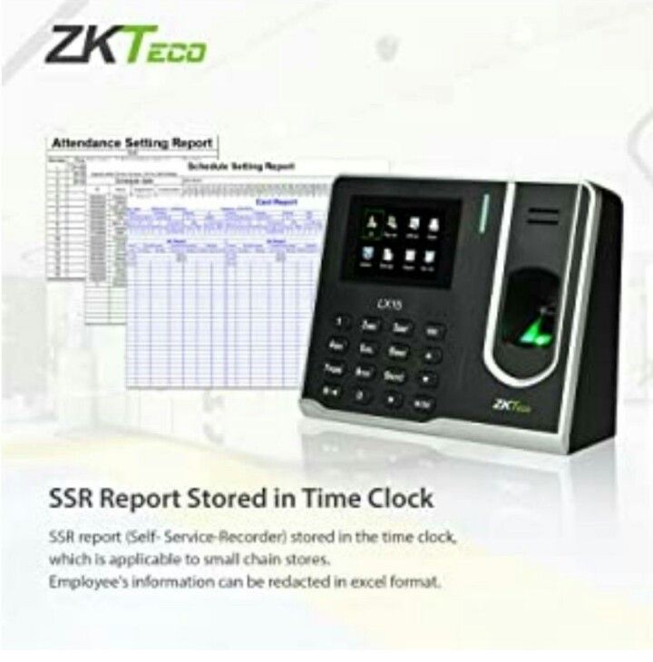 ZKTeco Biometric Fingerprint Time and Attendance Device, Computers ...