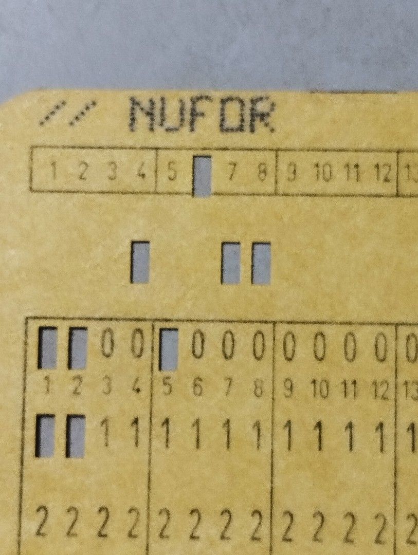 10x VINTAGE MAINFRAME COMPUTER Perforated PUNCH CARDS. IBM 80-column ...