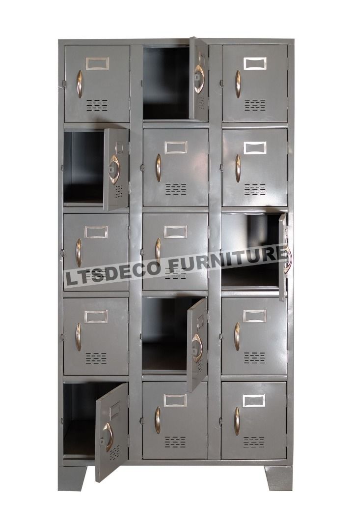 15 DOOR STEEL LOCKER WITH STAND OFFICE PARTITION FURNITURES, Furniture ...
