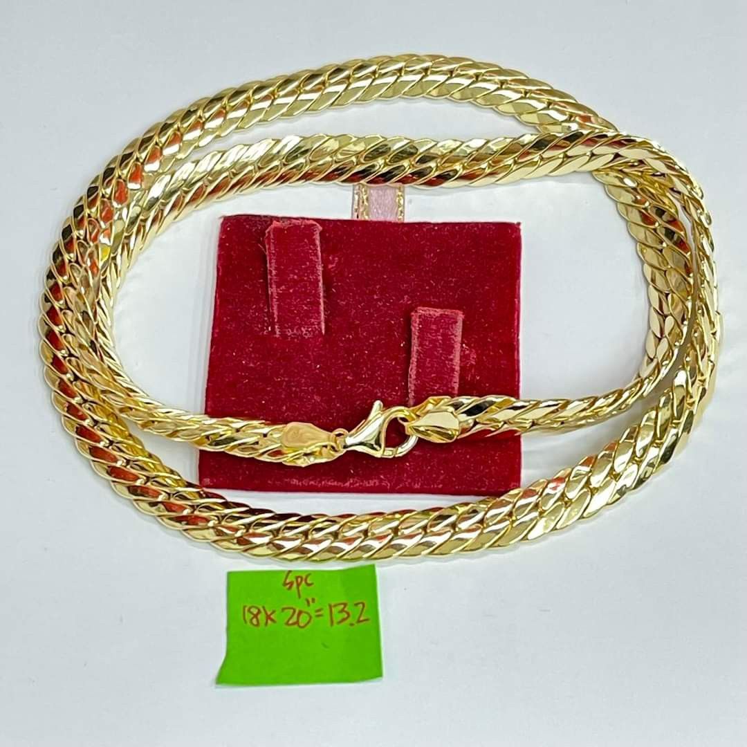 18K Saudi Gold snake type necklace on Carousell
