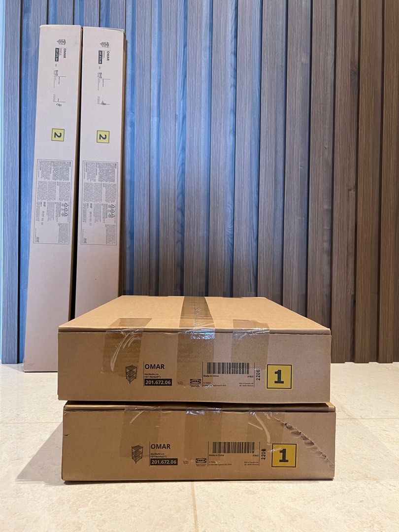 2 Ikea Omar Shelves - unopened and free delivery, Furniture & Home ...