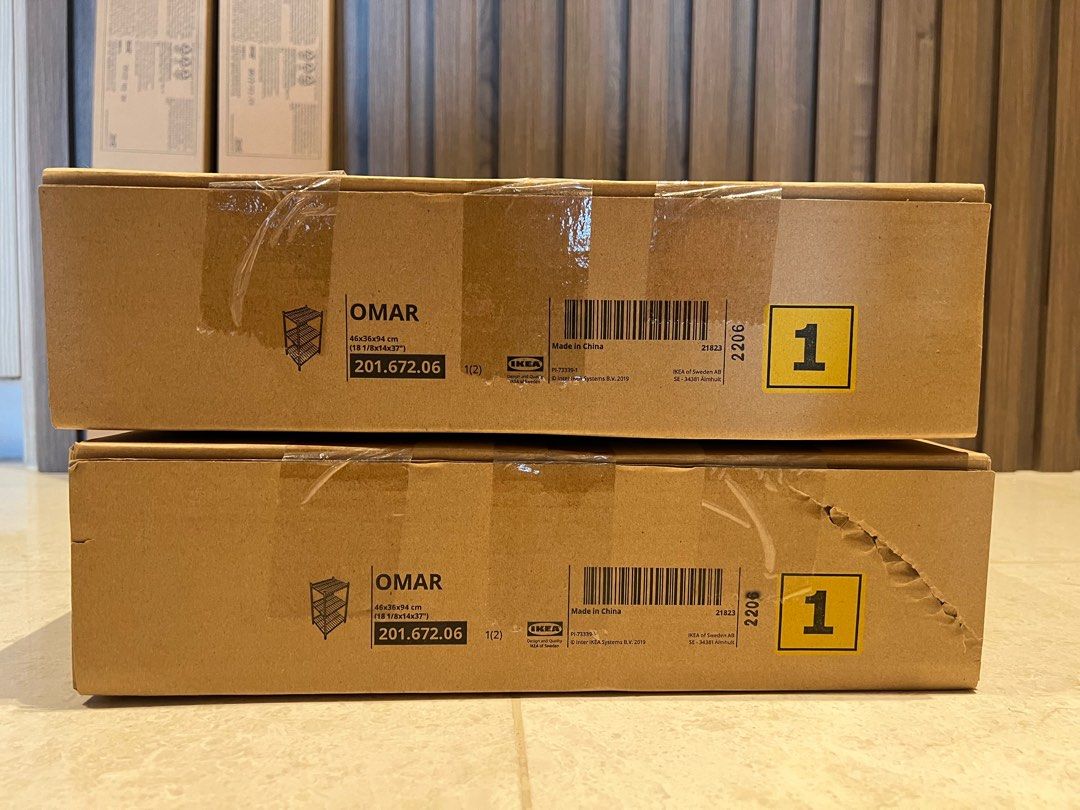 2 Ikea Omar Shelves - unopened and free delivery, Furniture & Home ...