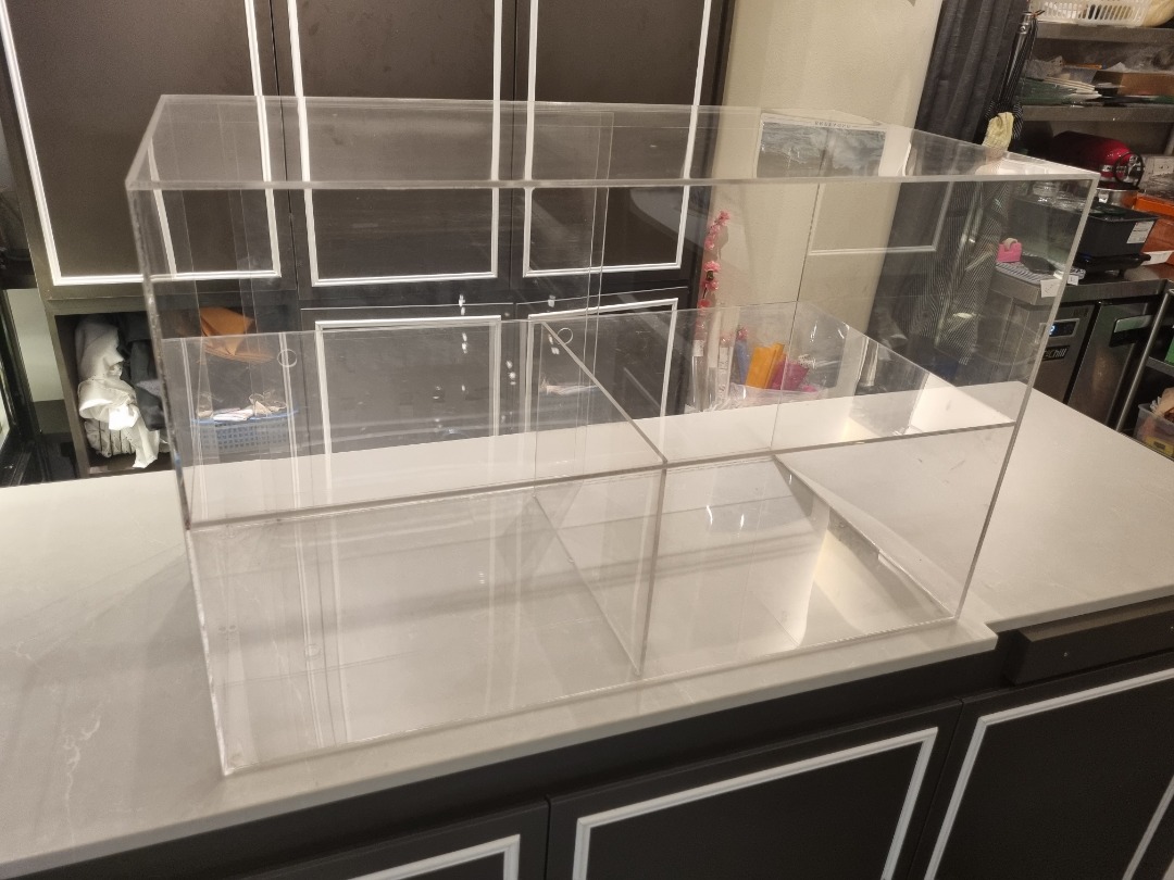 2-tier Acrylic display with sliding doors, Furniture & Home Living ...