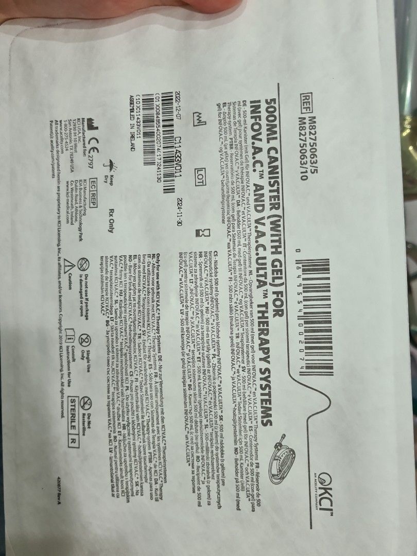 3M KCI 500ml canister, Health & Nutrition, Medical Supplies & Tools on ...