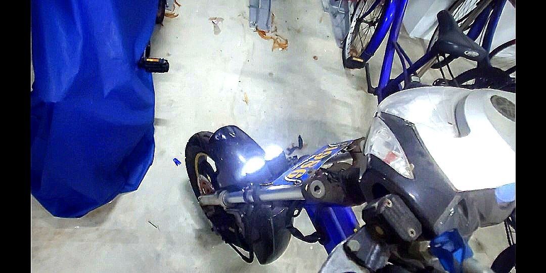 THROWING AWAY SUV-7 Blue Tag Straight Frame Setup E-Bike PAB power ...