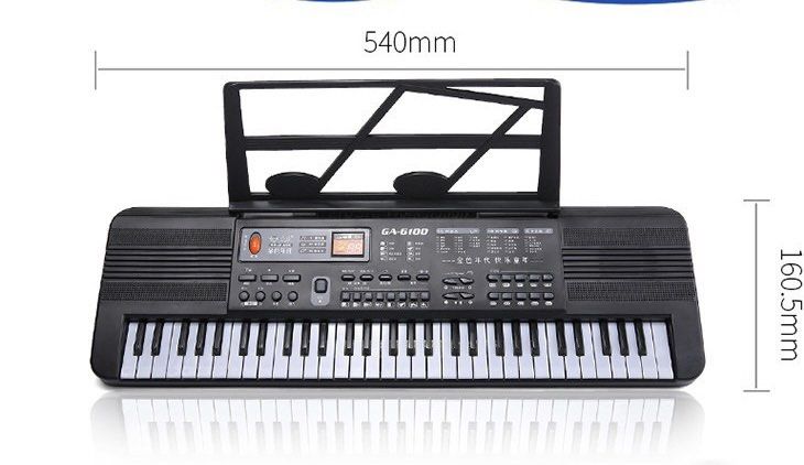 61 Keys Keyboard Piano, Battery/USB Operated Kids Piano Keyboard Built ...