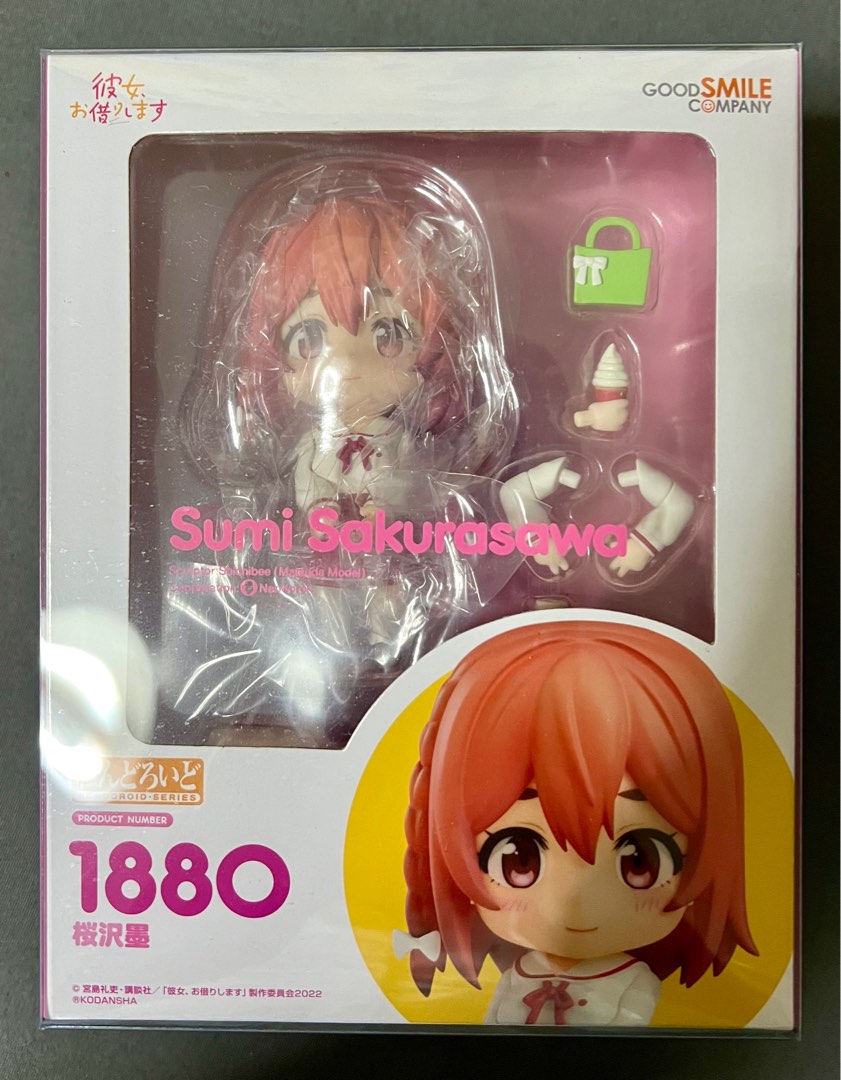 全新日版 黏土人 1880 Sumi Sakurasawa 櫻澤墨 出租女友 Rent-A-Girlfriend GSC Nendoroid Goodsmile **連保護盒**, 興趣及遊戲 ...