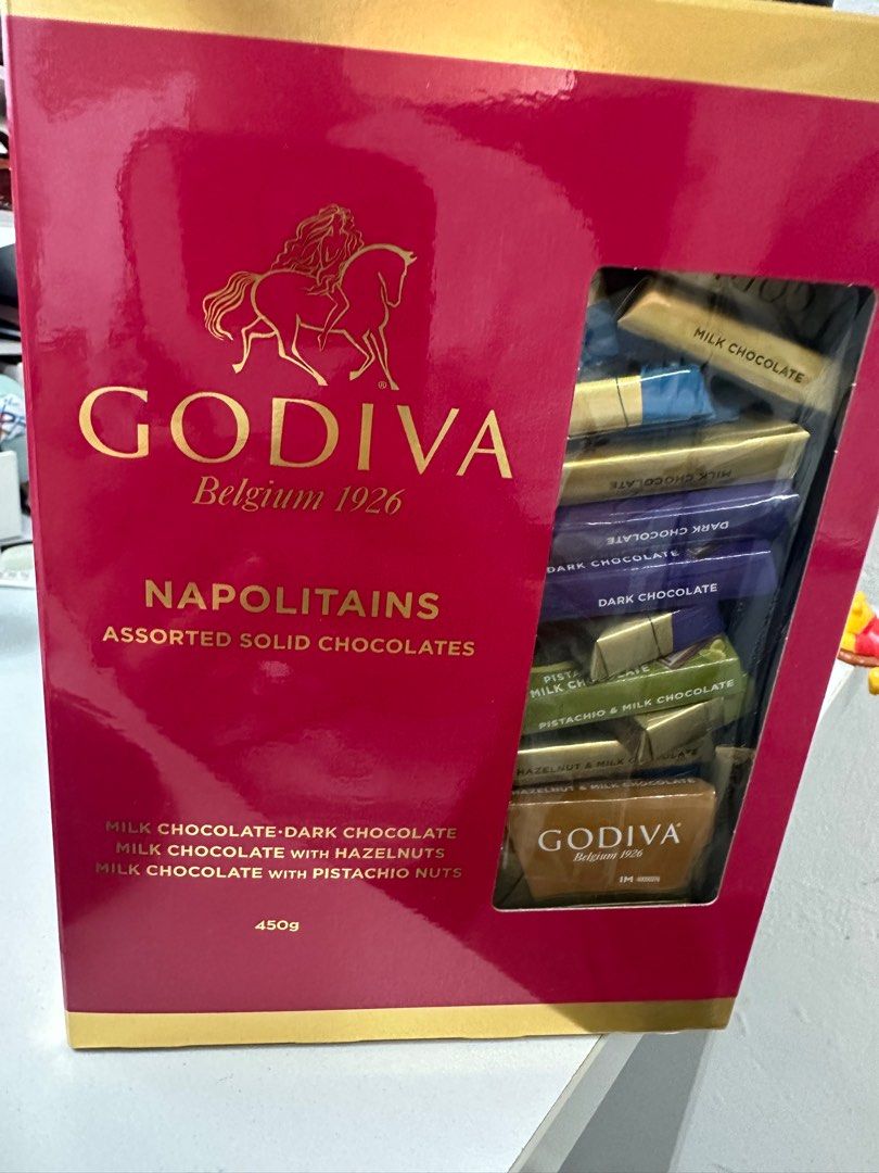 精選 Godiva 最人氣 Napolitains 4款口味 Godiva Napolitains 朱古力禮盒450g, 嘢食 & 嘢飲, 包裝食物&即食食物 - Carousell
