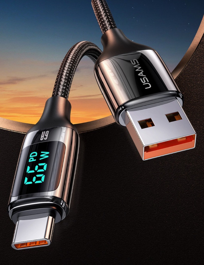 Alloy Fast Charging Data Cable Digital Display Charging Cable (H0560 ...