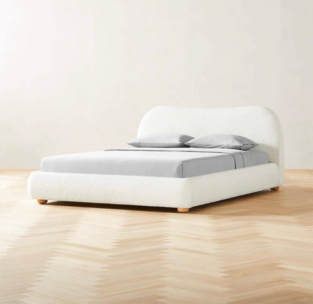 ASTUN Modern Boucle Bedframe, Furniture & Home Living, Furniture, Bed ...