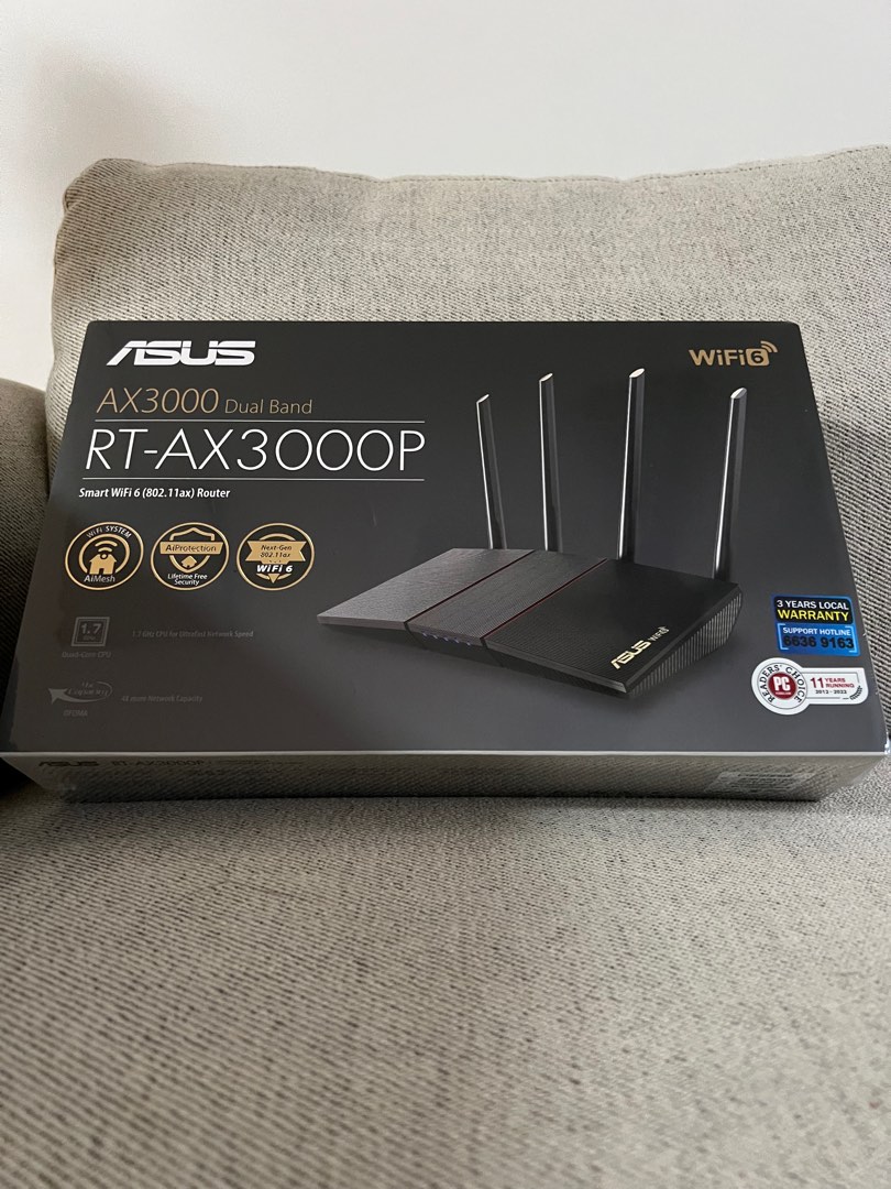 ASUS AX3000 Dual Band RT-AX3000P Smart WiFi 6 Router, Computers & Tech ...