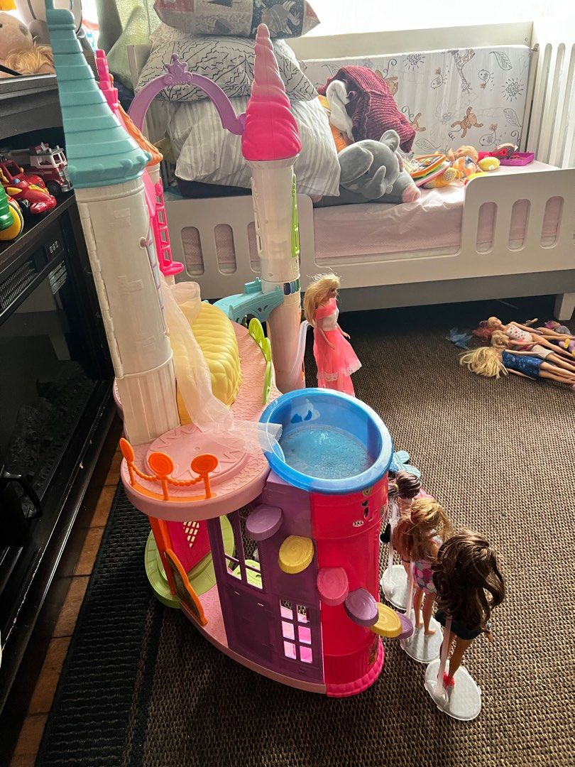 Barbie dreamtopia castle and dolls on Carousell