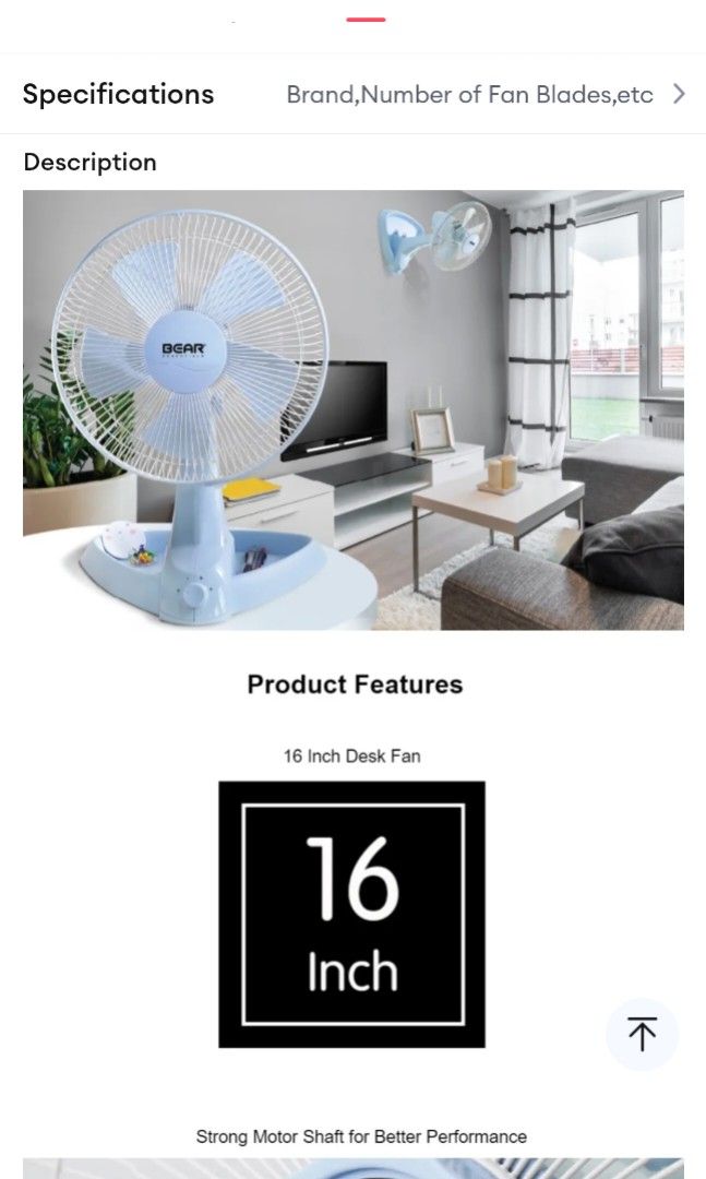 Bear essential Fan 16 inches, Furniture & Home Living, Lighting & Fans ...