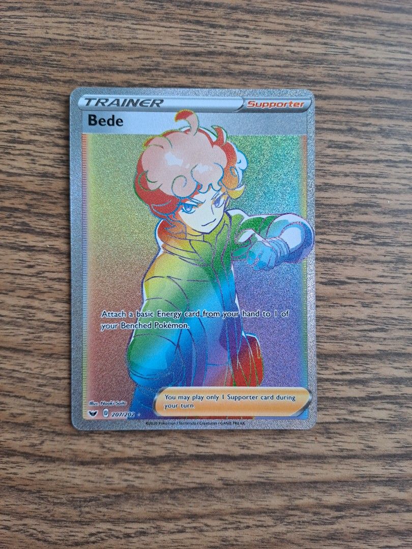 Bede Rainbow Pokemon Card, Hobbies & Toys, Toys & Games on Carousell