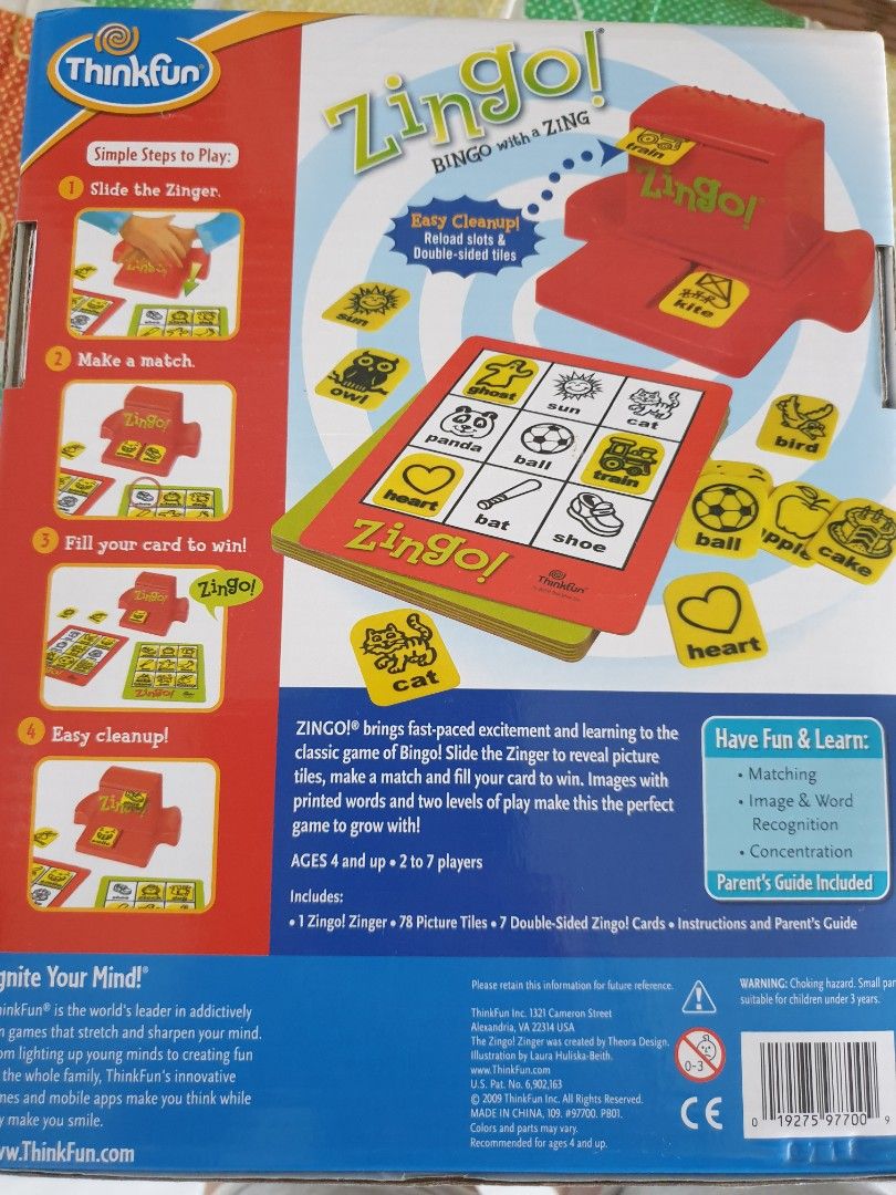 Bingo zingo bingo, Hobbies & Toys, Toys & Games on Carousell