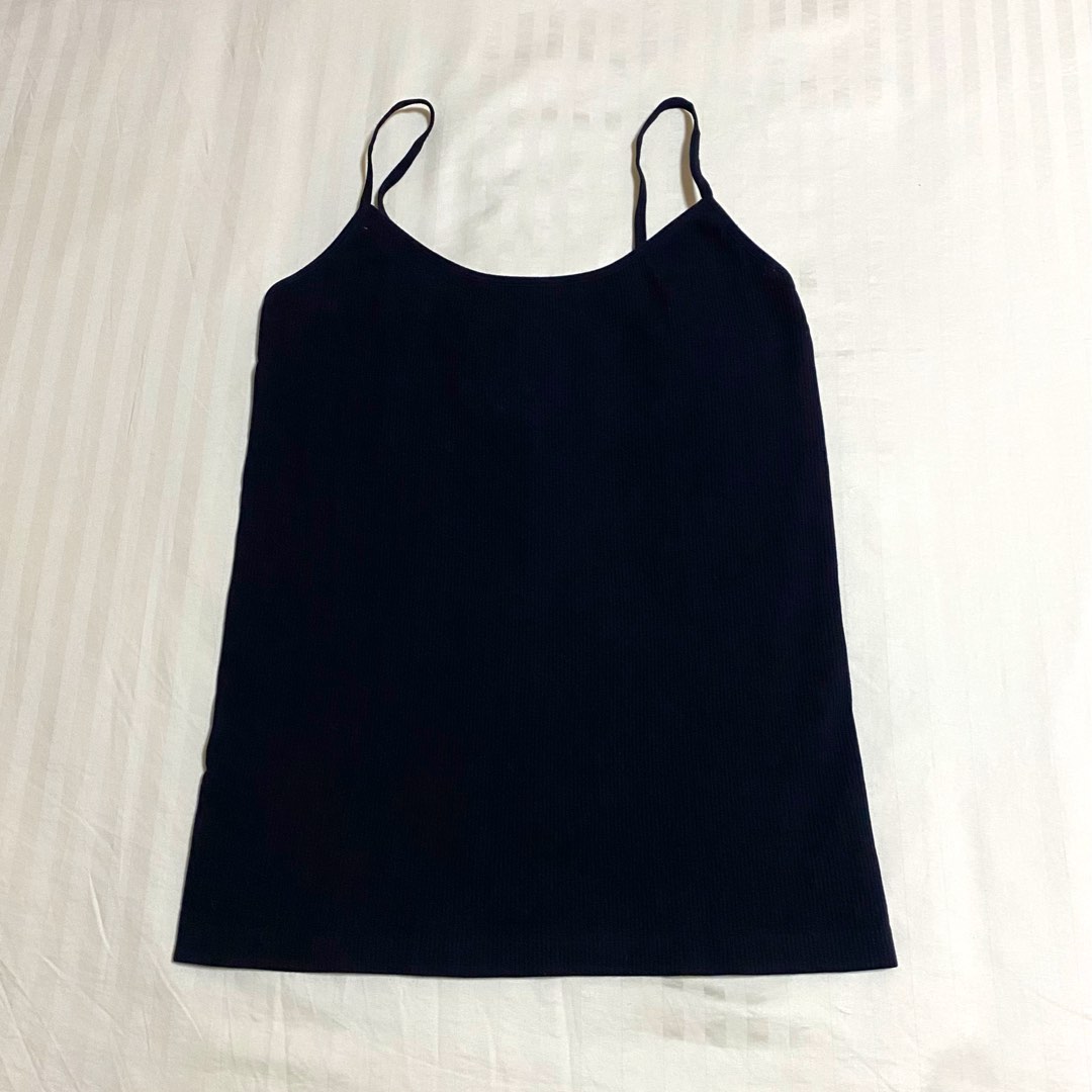 Black Spag Top, Women's Fashion, Tops, Sleeveless on Carousell
