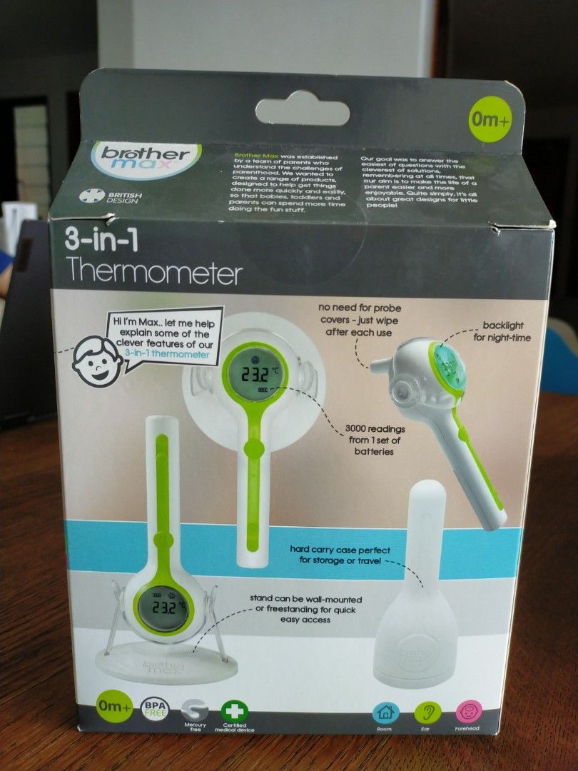 BNIB Brother Max Baby Thermometer, Health & Nutrition, Thermometers on ...