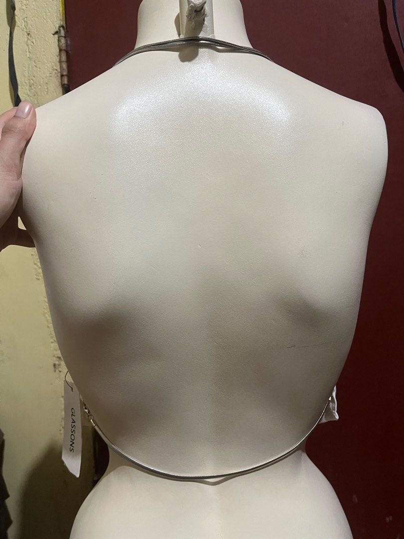 [BNWT] Glassons Open Back Chain Detail Cowl Neck Top on Carousell