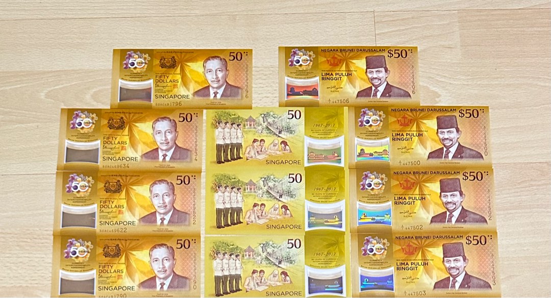 Brand New SG/Brunei $50 Notes as a set, Hobbies & Toys, Memorabilia ...