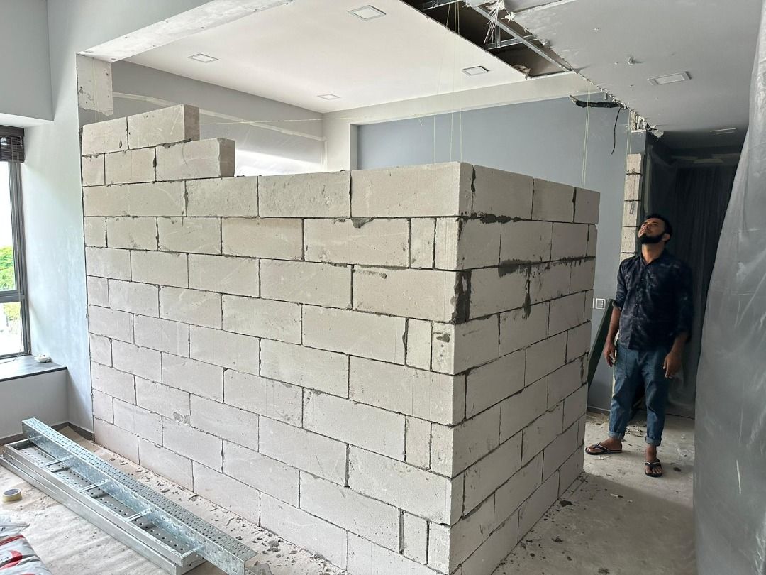 Brick wall Hack/Brick wall Build/Plastering/Painting/Direct Contractor ...