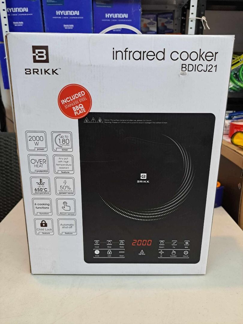 Brikk Single Infrared Cooker (BDICJ21), TV & Home Appliances, Kitchen ...