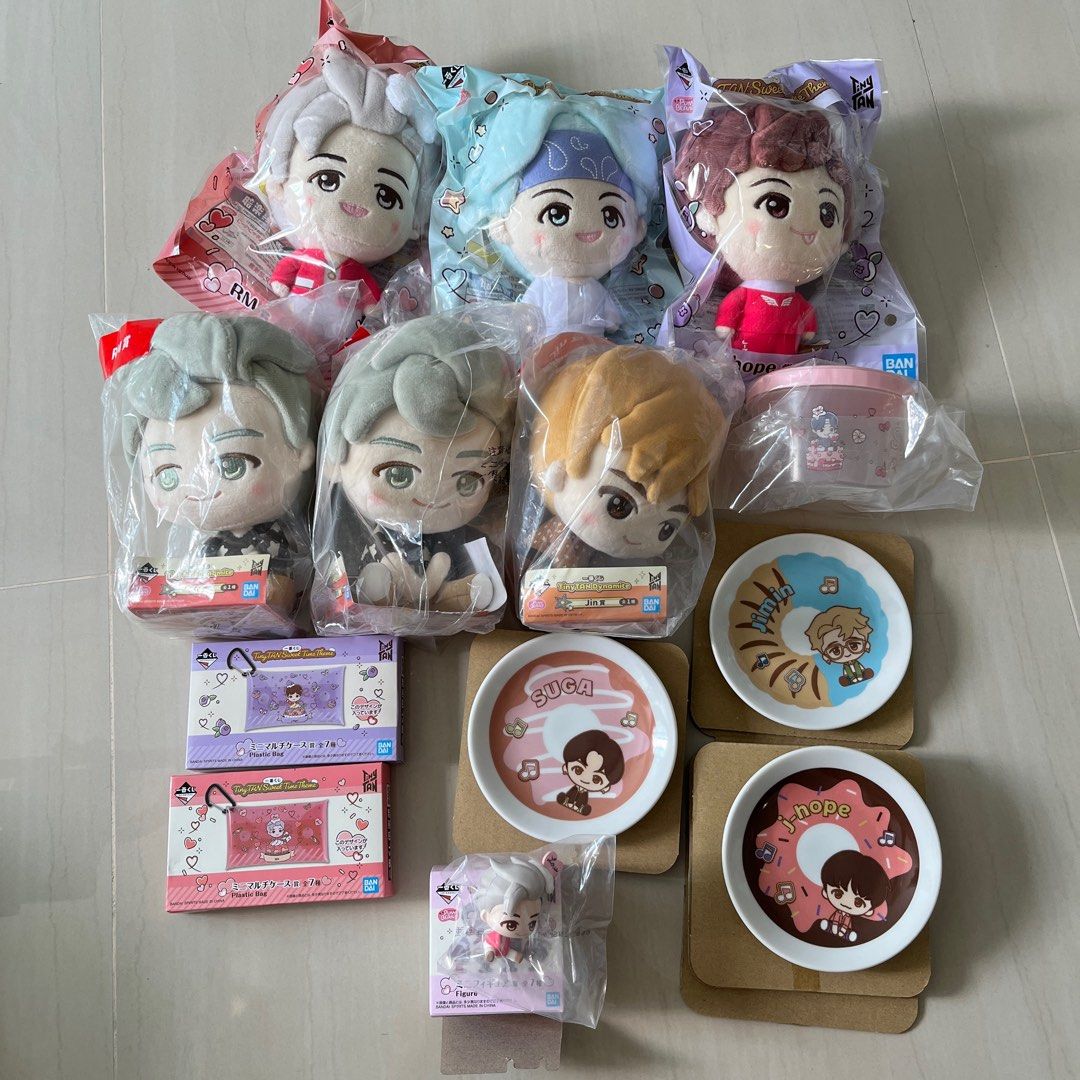BTS Tinytan Ichiban Kuji Plush, Plates, Mini Figure, Hobbies & Toys ...