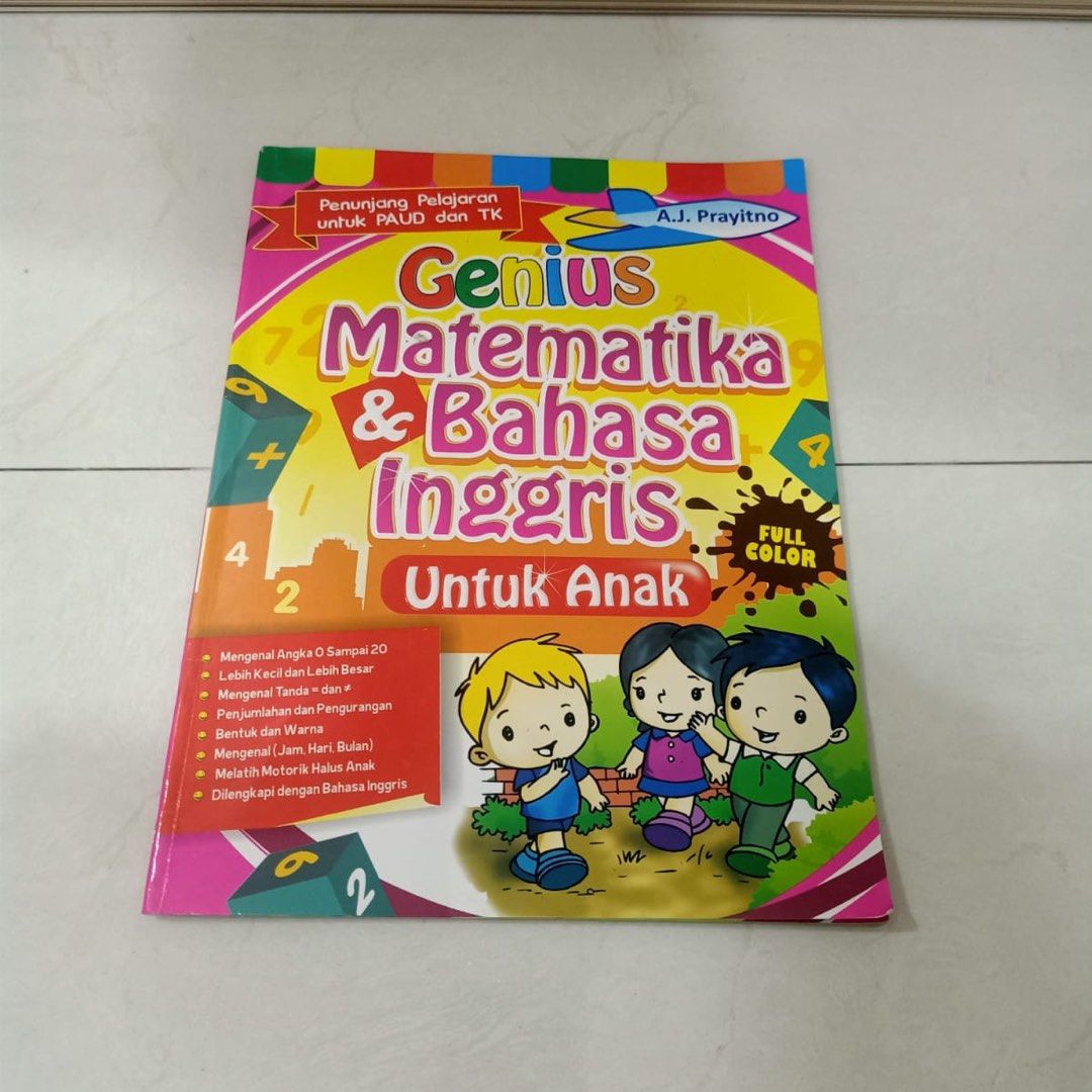 Buku aktivitas anak paud tk/buku anak tk/buku anak paud/buku belajar ...
