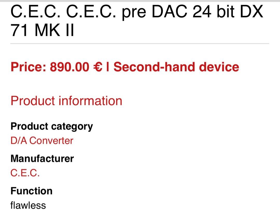 CEC DAC DX 71 with preamp, Audio, Other Audio Equipment on Carousell