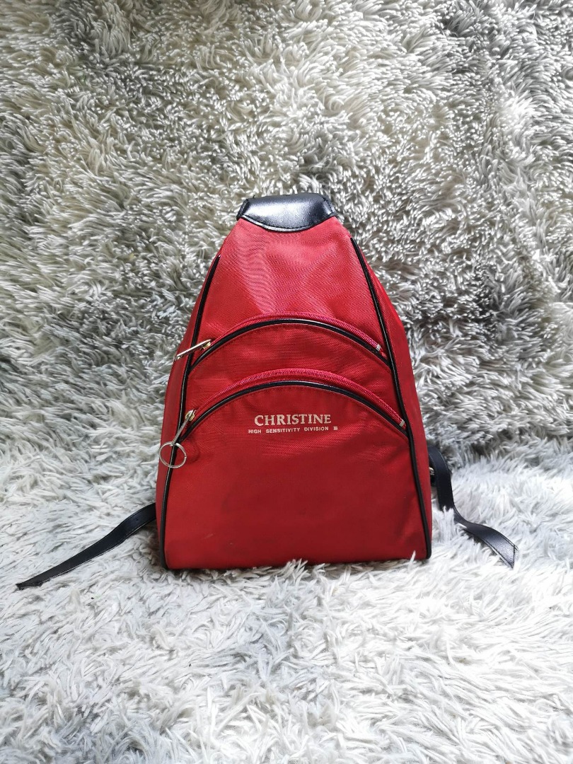 Christine Red Chest Bag on Carousell