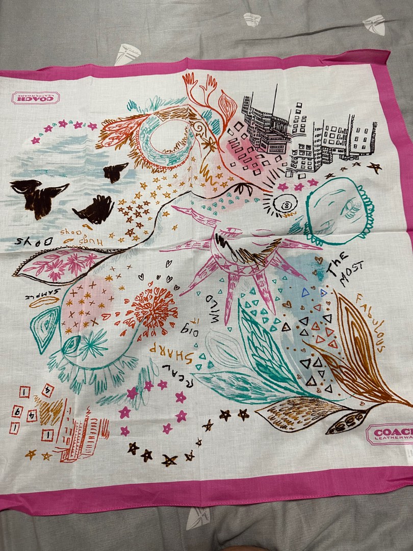 Coach scarf, Luxury, Accessories on Carousell