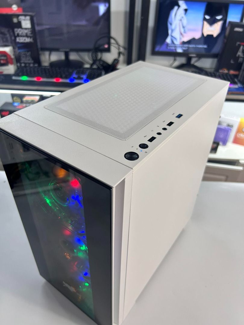 COMPUTER DESKTOP YGT CASE B706 WHITE / BLACK 4 FANS INCLUDED ADD ONLY ...