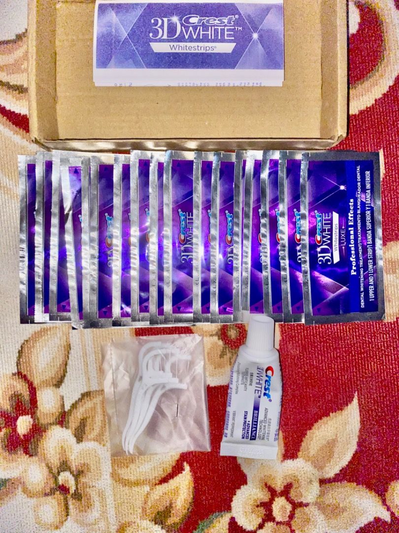 Crest 3D White Strips Teeth Whitening Strips Toothpaste Whitening Oral ...
