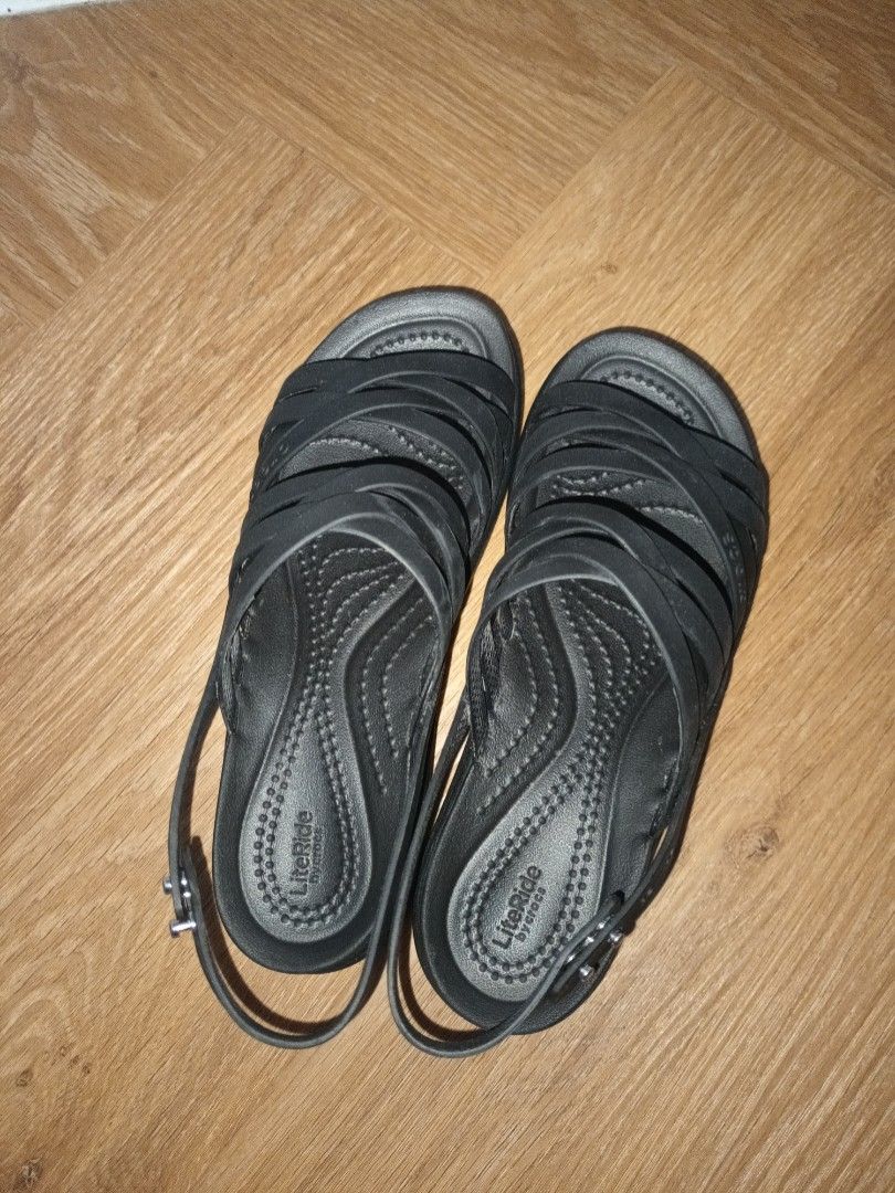 Crocs Brooklyn strappy low wedge scandals, Luxury, Sneakers & Footwear ...