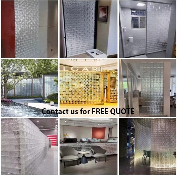 Crystal Bricks Glass Brick Divider Wall Partition Customizations ...