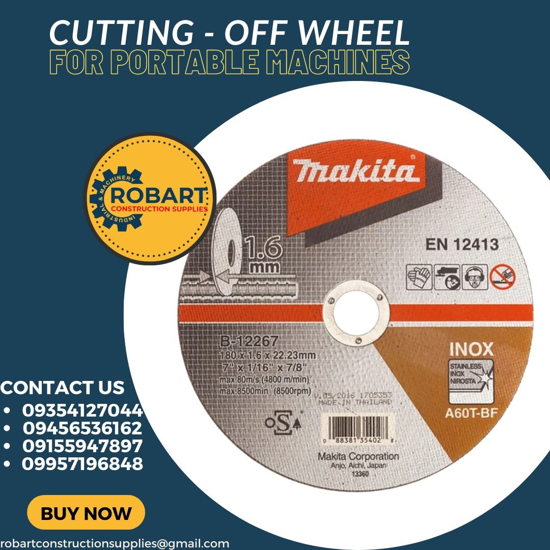 CUTTING - OFF WHEEL FOR PORTABLE MACHINES, Commercial & Industrial ...