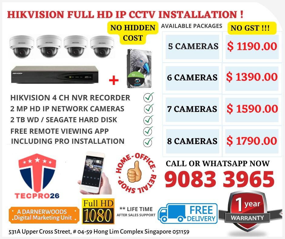 DAHUA / HIKVISION FULL HD IP NETWORK CCTV INSTALLATION DEALS ...