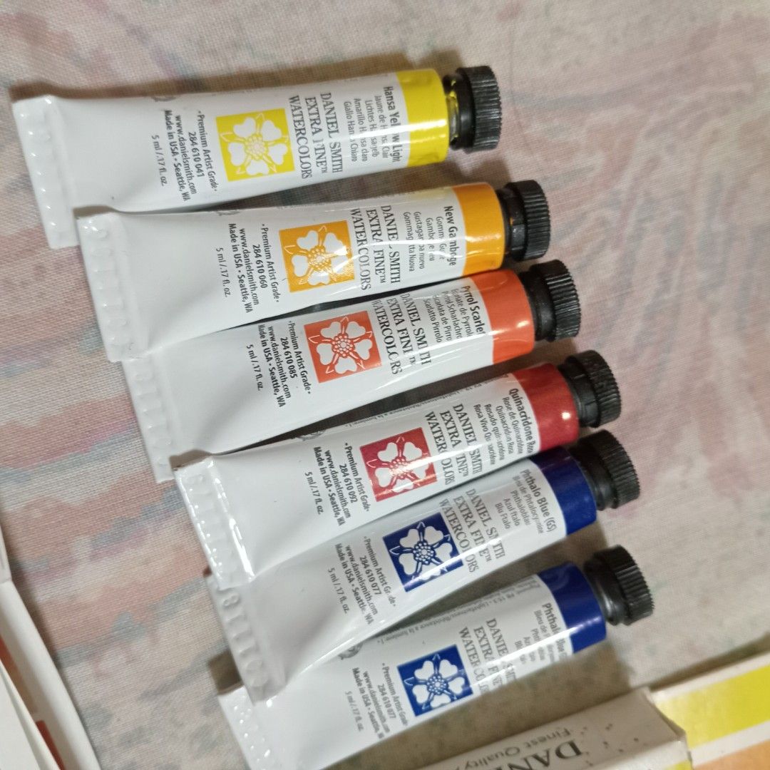 daniel smith primary watercolor paint tubes set on Carousell