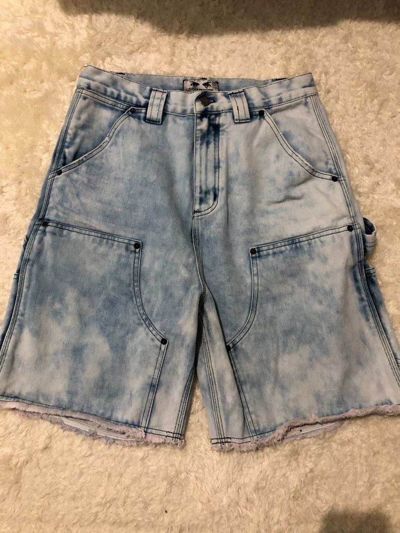DOUBLE KNEE RANDOM JORTS, Men's Fashion, Bottoms, Shorts on Carousell