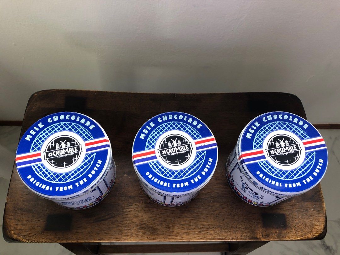 Dutch tin cans with lids - set of 3, Furniture & Home Living, Home ...